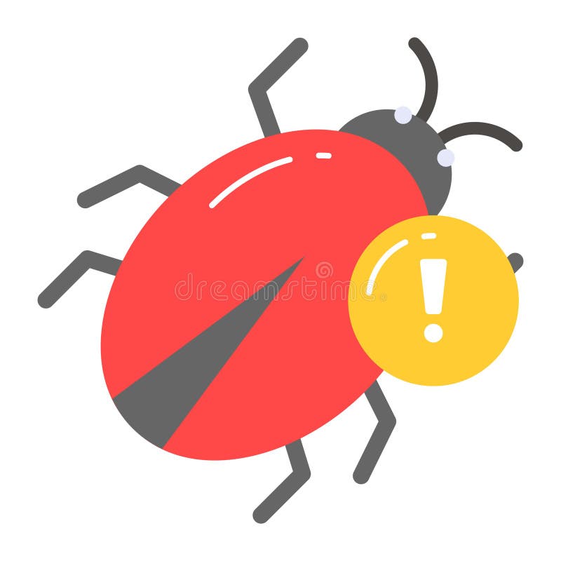 Exclamation Mark on Bug Depicting Vector of Virus Alert, Easy To Use ...