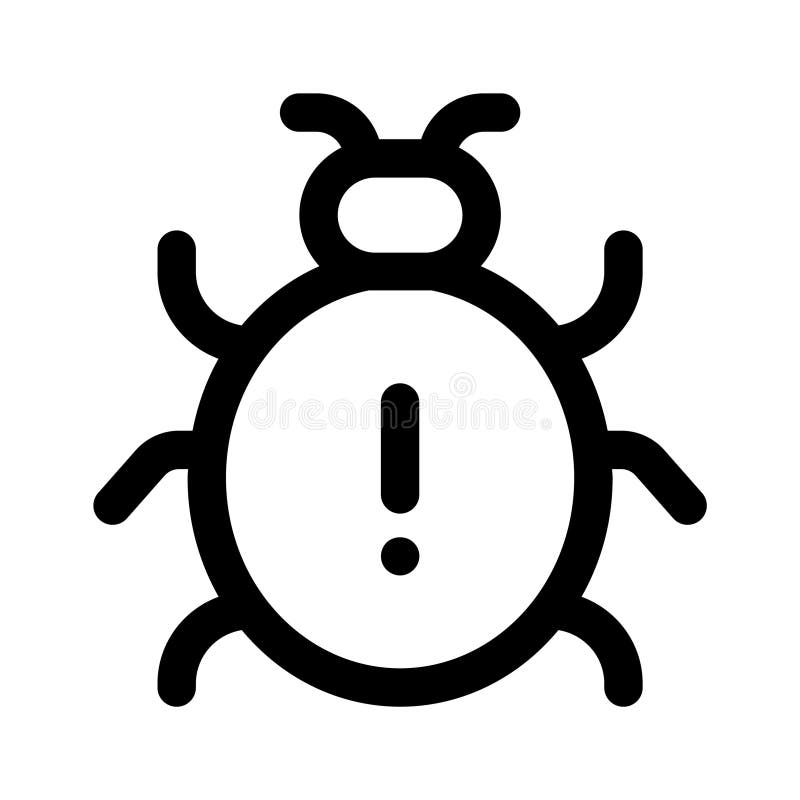 Alert Bug, Protection and Security Vector Icons Set Cyber Computer ...