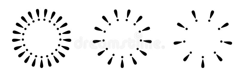 Exclamation Mark Circle Frame.Attention Round Border Stock Vector ...