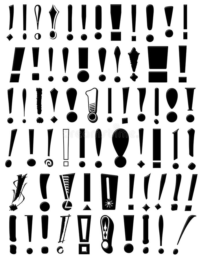 Exclamation Mark Collection Stock Illustration - Illustration of ...