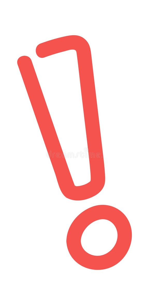 Exclamation Mark Color Doodle Element Stock Vector - Illustration of ...