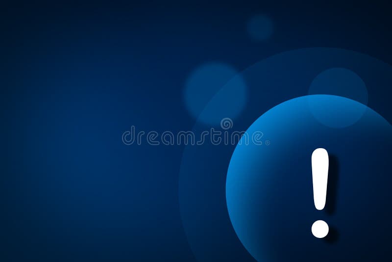 Exclamation Mark Concept on Digital Blue Background Stock Illustration ...