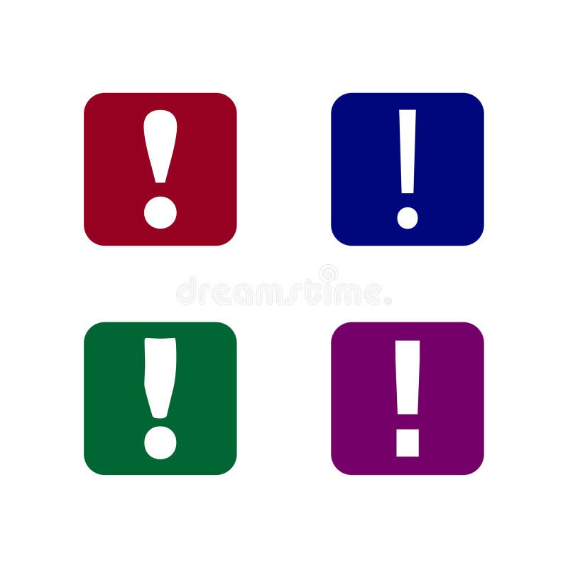 Exclamation Mark Different Shapes. Vector Illustration Stock Vector ...