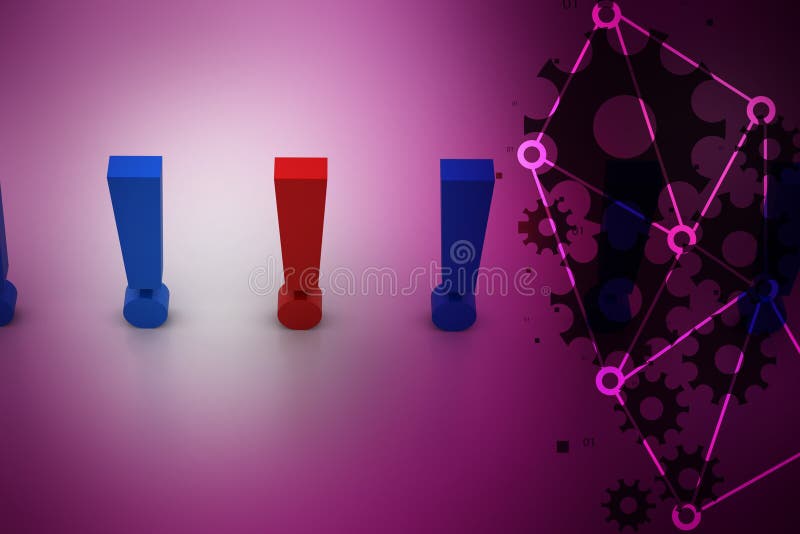 Exclamation Mark in Different Colors Stock Illustration - Illustration ...