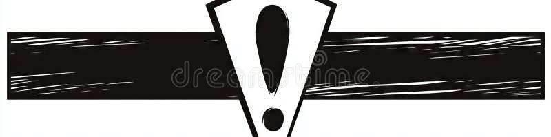 The Exclamation Mark is Drawn in One Continuous Line on a Linear ...