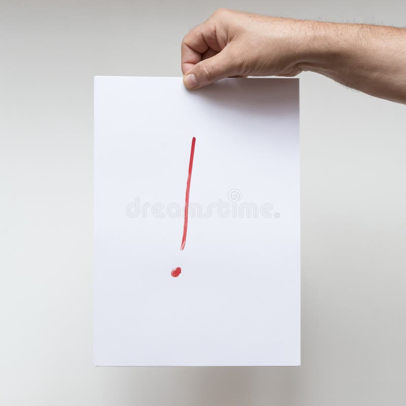 An exclamation mark stock photo. Image of information - 119473932