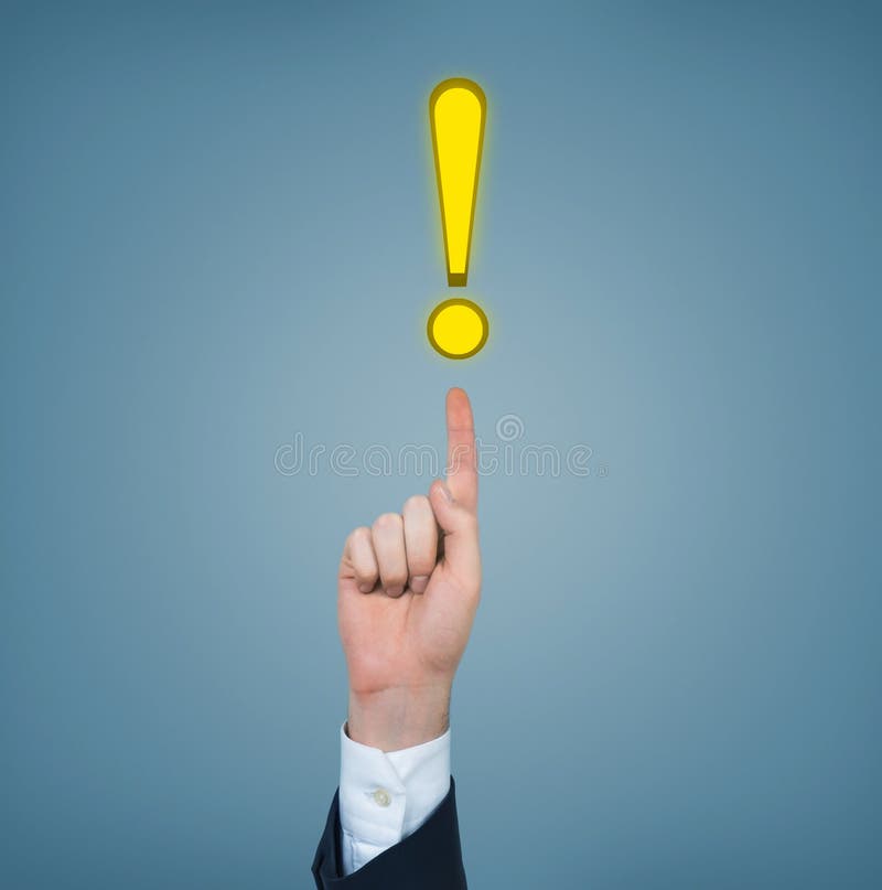 Exclamation mark stock image. Image of executive, person - 50105699