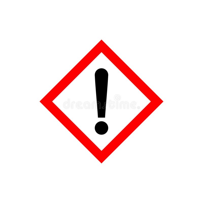 Exclamation Mark, Hazard Warning Symbol Stock Vector - Illustration of ...