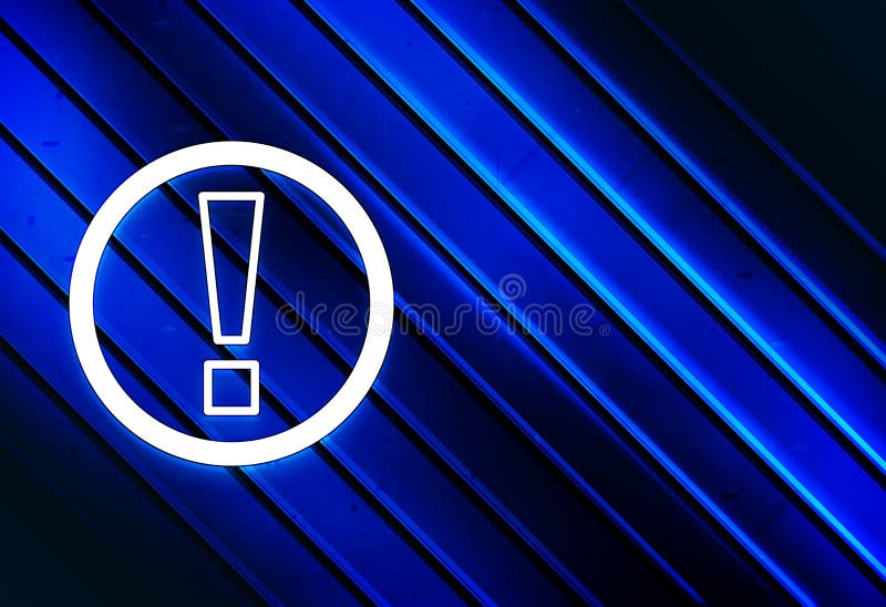 Exclamation Mark Icon Abstract Watercolor Painting Dark Blue Background ...