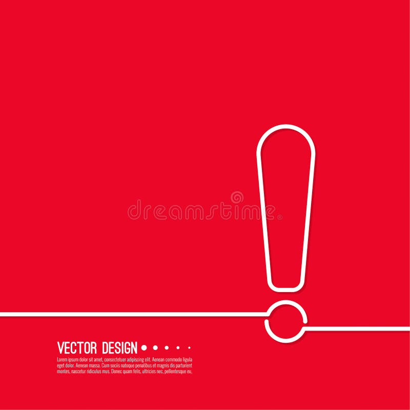 Exclamation mark icon. stock vector. Illustration of failure - 241575132