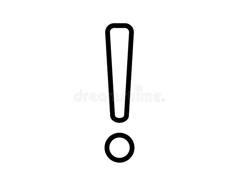 Exclamation Mark Icon - Bold Black Symbol on White Stock Vector ...