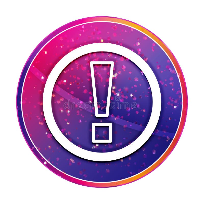Exclamation Mark Icon Creative Trendy Colorful Round Button ...