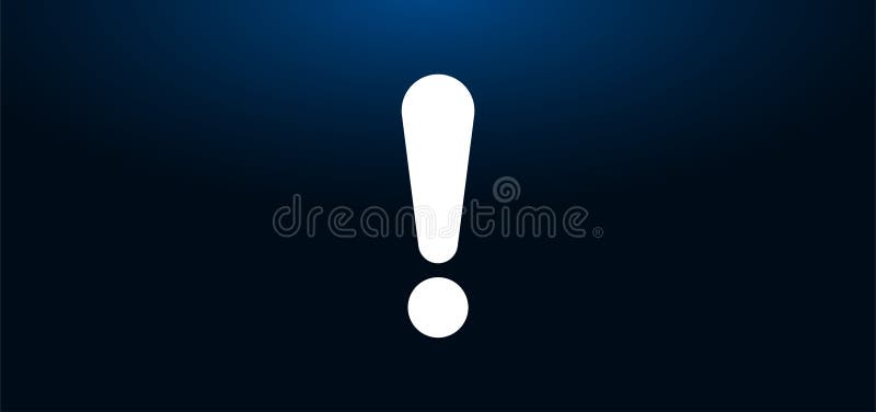 Exclamation Mark Icon Crystal Blue Banner Background Stock Illustration ...