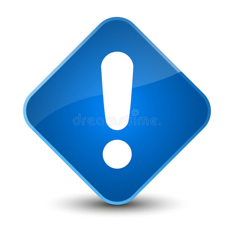 Exclamation Mark Icon Elegant Blue Diamond Button Stock Illustration ...