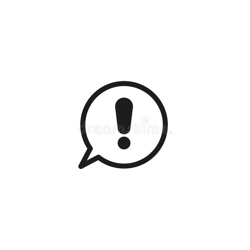 Exclamation Mark Icon. an Exclamation Mark in the Speech Bubble ...