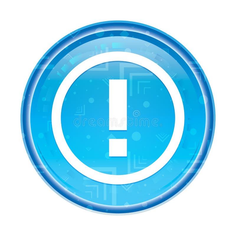 Blue Exclamation Point Button Stock Illustration - Illustration of ...