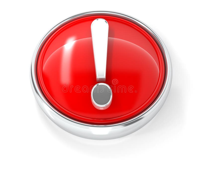 Exclamation Mark Red Color Background 3d Illustration Stock Photos ...