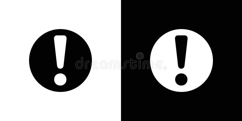 Exclamation Mark Icon Isolated Flat Vector in Outline Stock ...