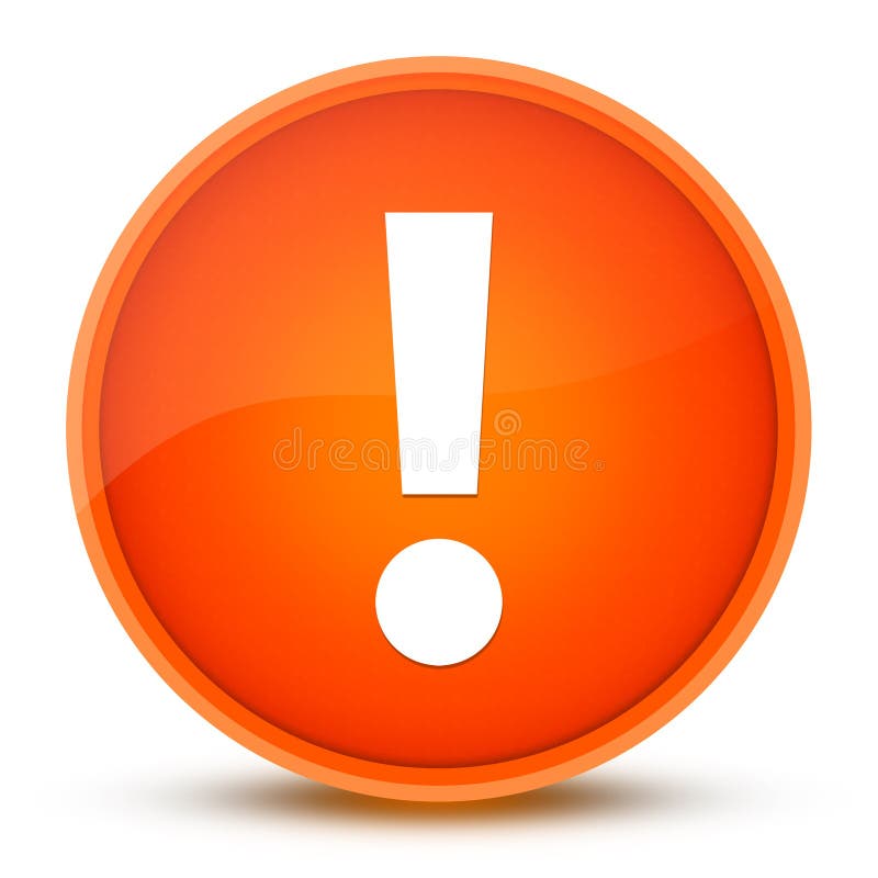 Exclamation Mark Aesthetic Glossy Blue Round Button Abstract Stock ...