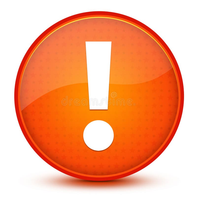 Exclamation Mark Aesthetic Glossy Blue Round Button Abstract Stock ...