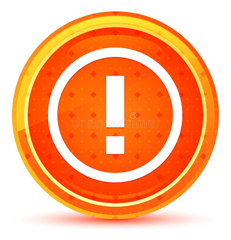 Exclamation Mark Icon Natural Orange Round Button Stock Illustration ...