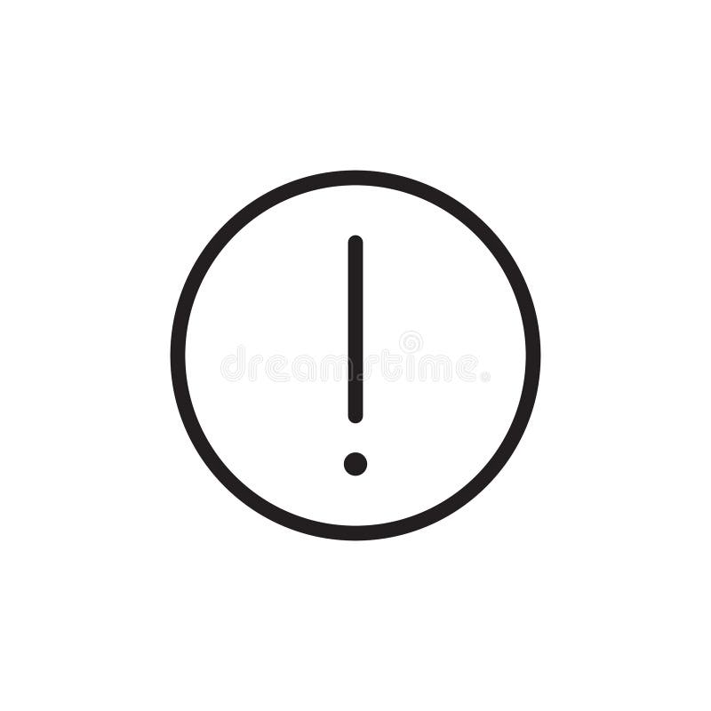 Exclamation Mark Icon Outline Vector for Web Ui Stock Vector ...