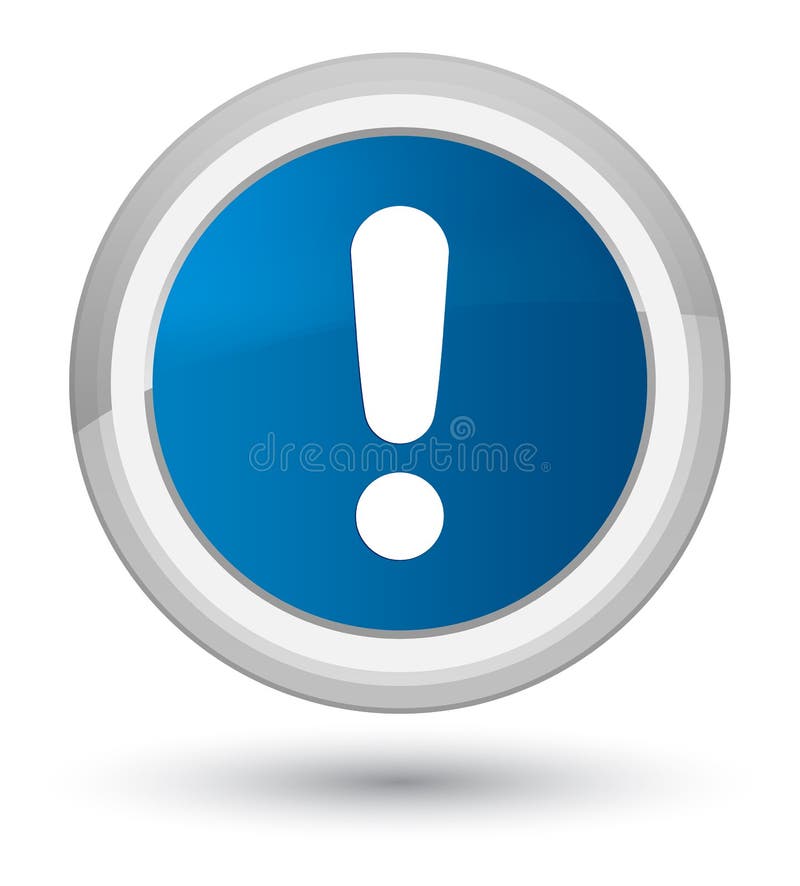 Exclamation Mark Icon Prime Blue Round Button Stock Illustration ...