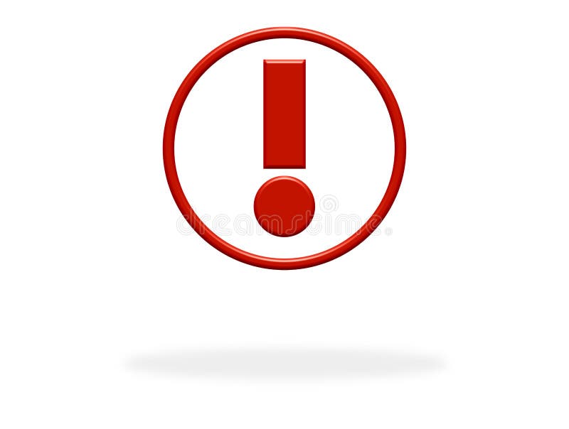 Exclamation Mark Icon with Red Color Stock Illustration - Illustration ...