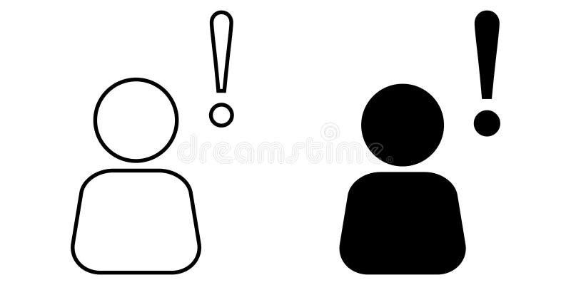 Exclamation Mark Icon Sheet, Simple Trendy Flat Style Line and Solid ...