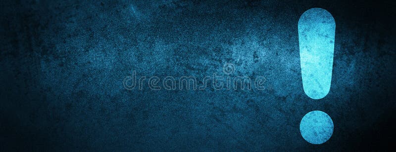 Exclamation Mark Icon Special Blue Banner Background Stock Illustration ...