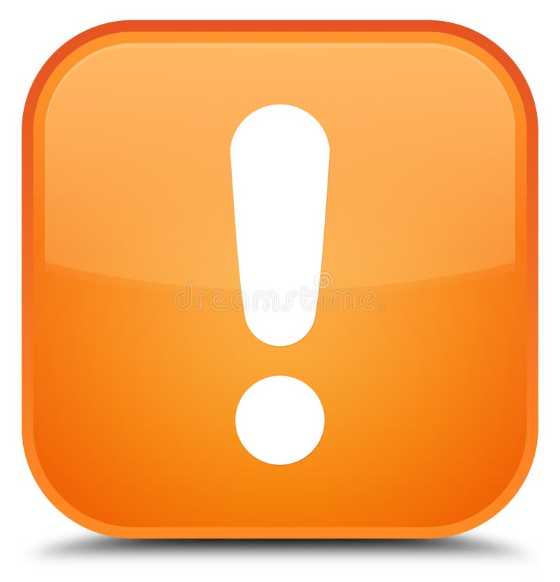 Exclamation Mark Icon Special Orange Square Button Stock Illustration ...