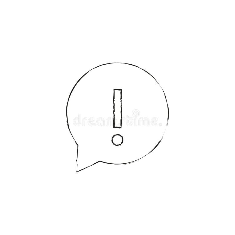 Exclamation Mark Icon. Speech Bubble. Important Notice Sign. Line ...