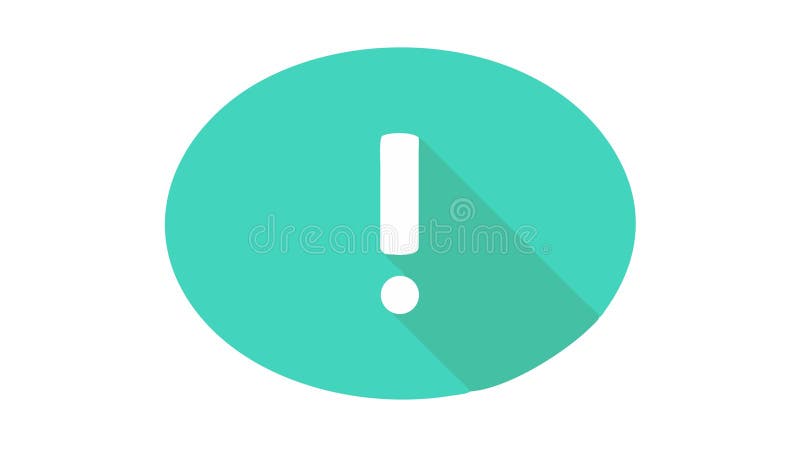 Exclamation Mark Icon Vector Illustration in Flat Design Style, Vector ...