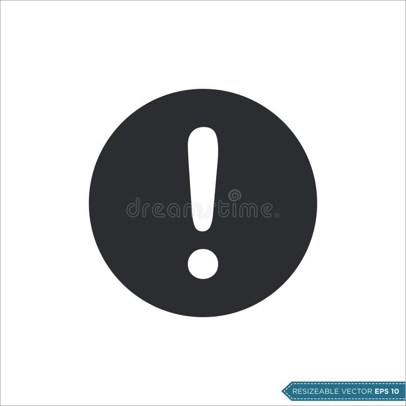Simple Circle Exclamation Mark Icon Vector Symbol Stock Vector ...