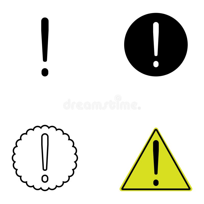 Exclamation Mark Icon Vector Stock Vector - Illustration of shape ...