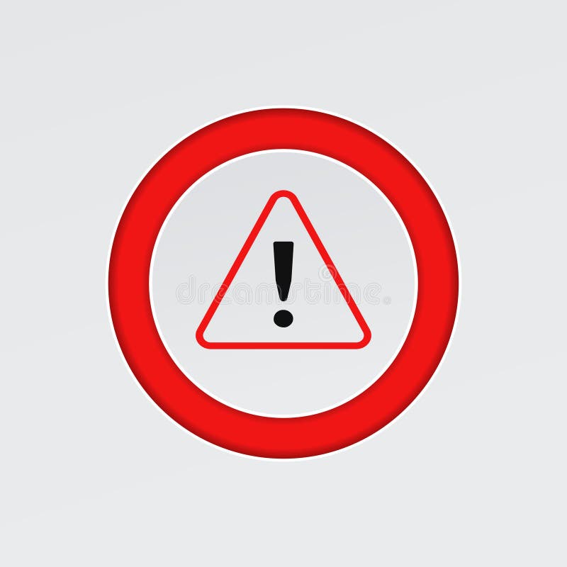 Exclamation Mark Icon on a White Background Stock Vector - Illustration ...