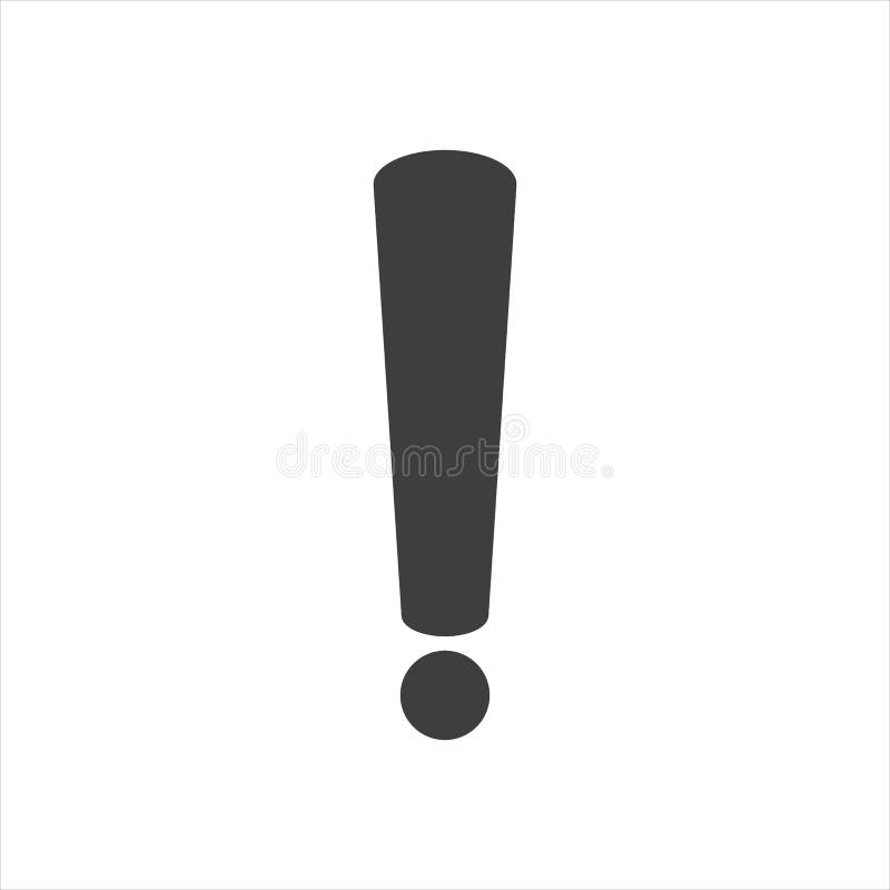 Exclamation Mark Icon on a White Background. Vector Illustration EPS10 ...