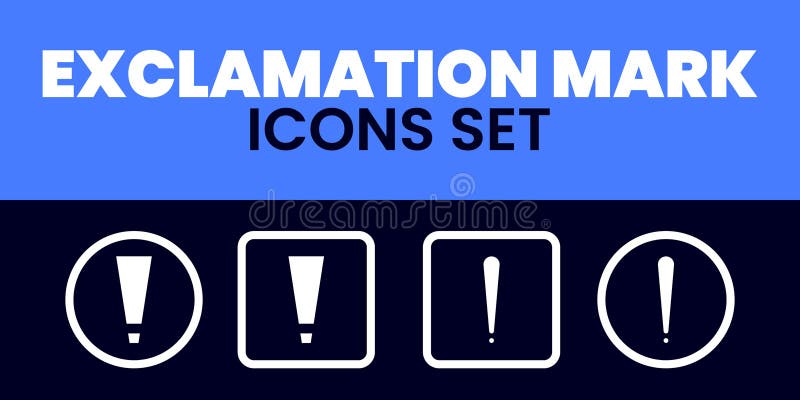 Exclamation Mark Icons Set Vector Exclamation Mark Icons Warning Sign ...