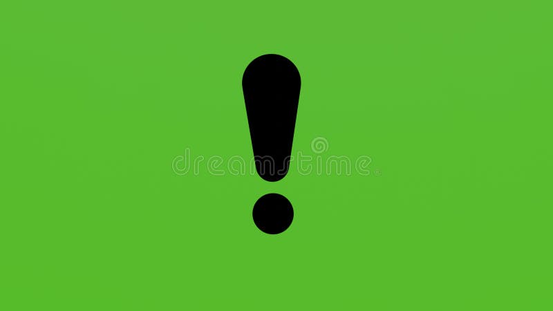 Exclamation Mark Isolated on a Green Screen Stock Footage - Video of ...