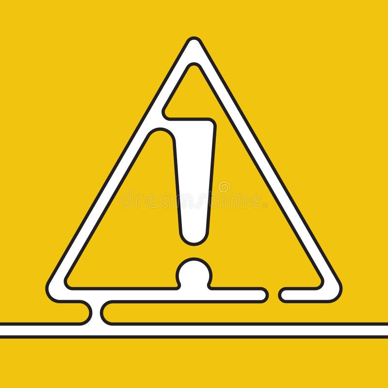 Continuous Line Drawing Exclamation Point Stock Illustrations – 338 ...