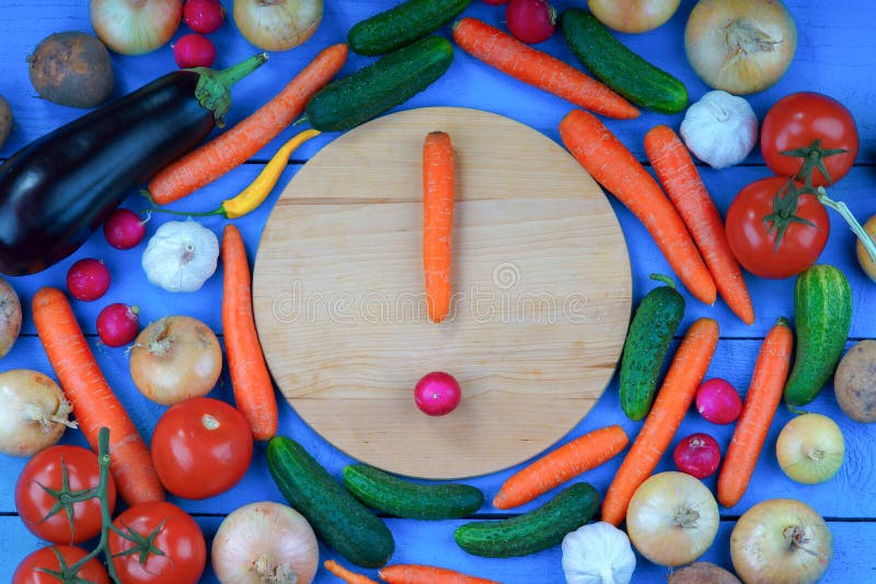 Exclamation Mark Made from Vegetables among Fresh Vegetables Stock ...