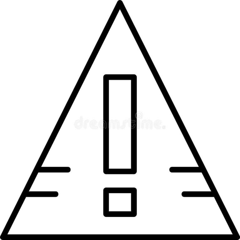 Exclamation Mark Outline Vector Icon Stock Vector - Illustration of ...