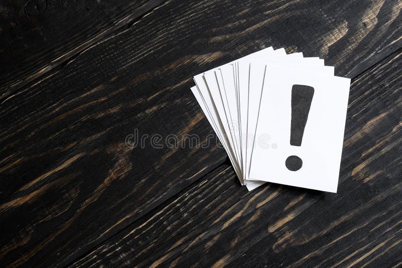 An Exclamation Mark on the Paper Stock Photo - Image of confusion, idea ...