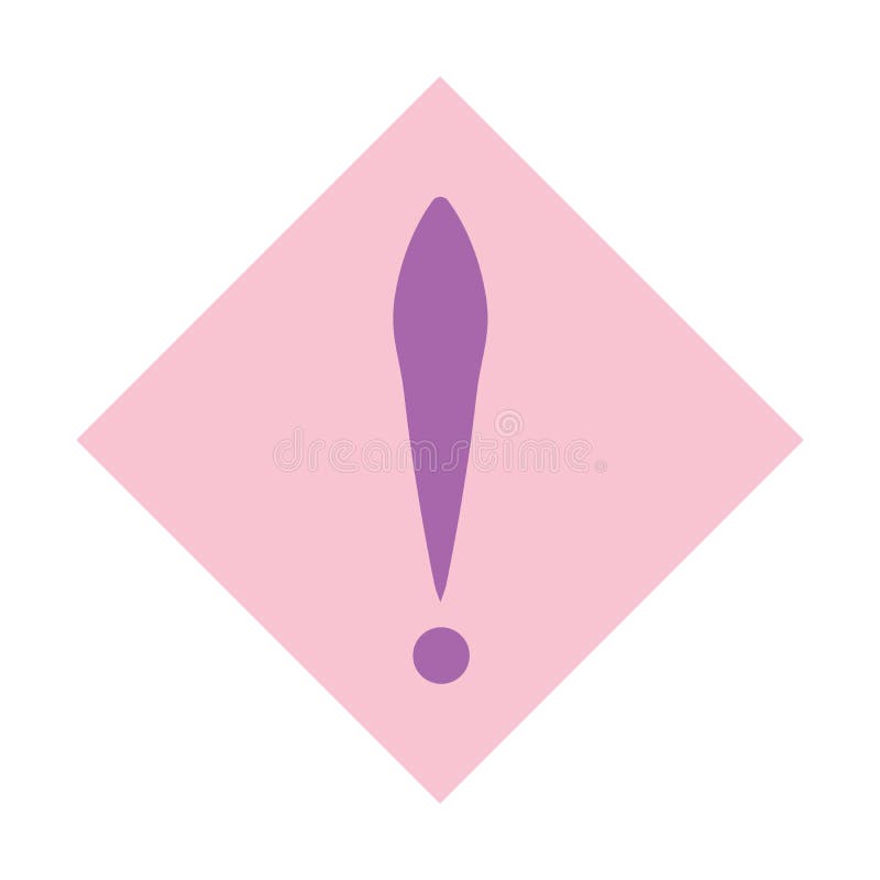 Exclamation Mark in Red Square. Vector Icon. Flat Design Style Stock ...