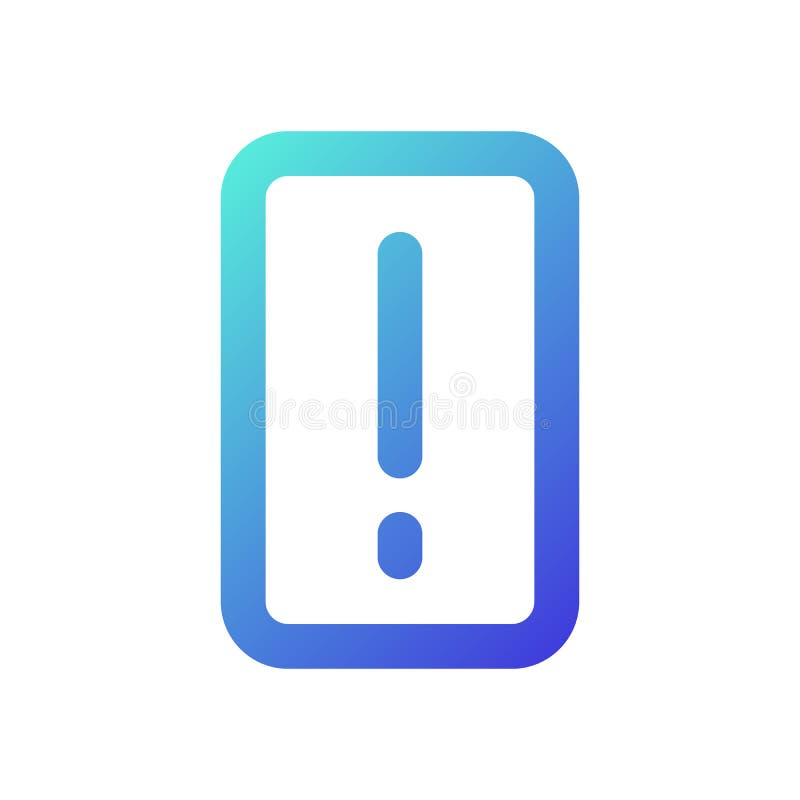 Exclamation Mark Pixel Perfect Gradient Linear Ui Icon Stock Illustration - Illustration of ...