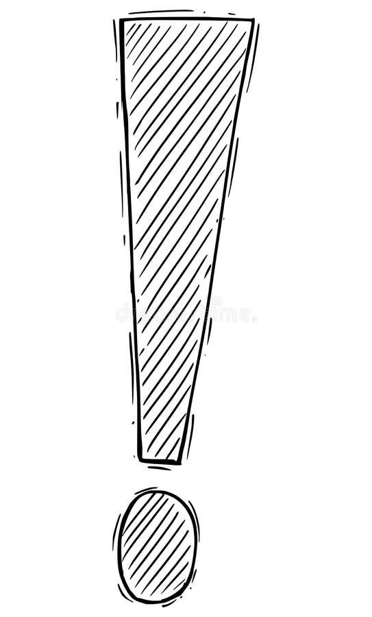 Exclamation Mark or Point Symbol. Concept of Danger or Warning. Hand ...