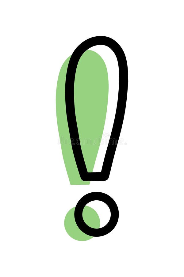 Exclamation Mark, Punctuation Mark, Vector Desing Element, Hand Drawn ... Exclamation Mark, Punctuation Mark, Vector Desing Element, Hand Drawn ...