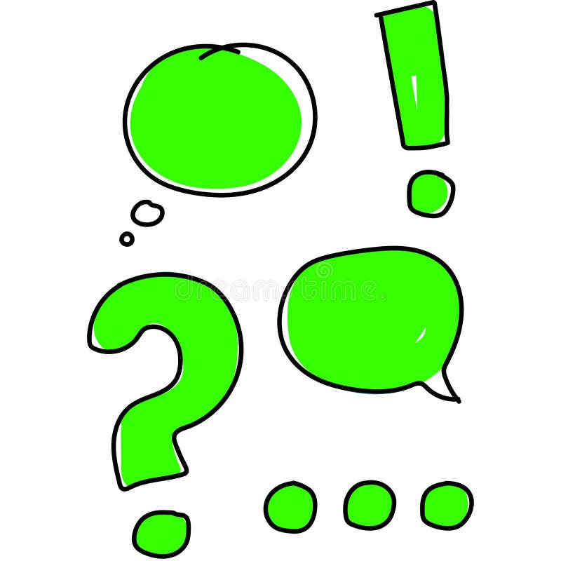 Exclamation Mark, Question Mark, Message Stock Illustration ...