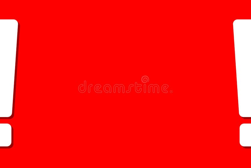 Exclamation Mark on Red Background Vector Illustration. Stock Vector ...