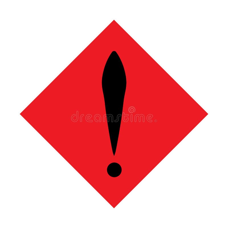 Exclamation Mark in Red Square. Vector Icon. Flat Design Style Stock ...
